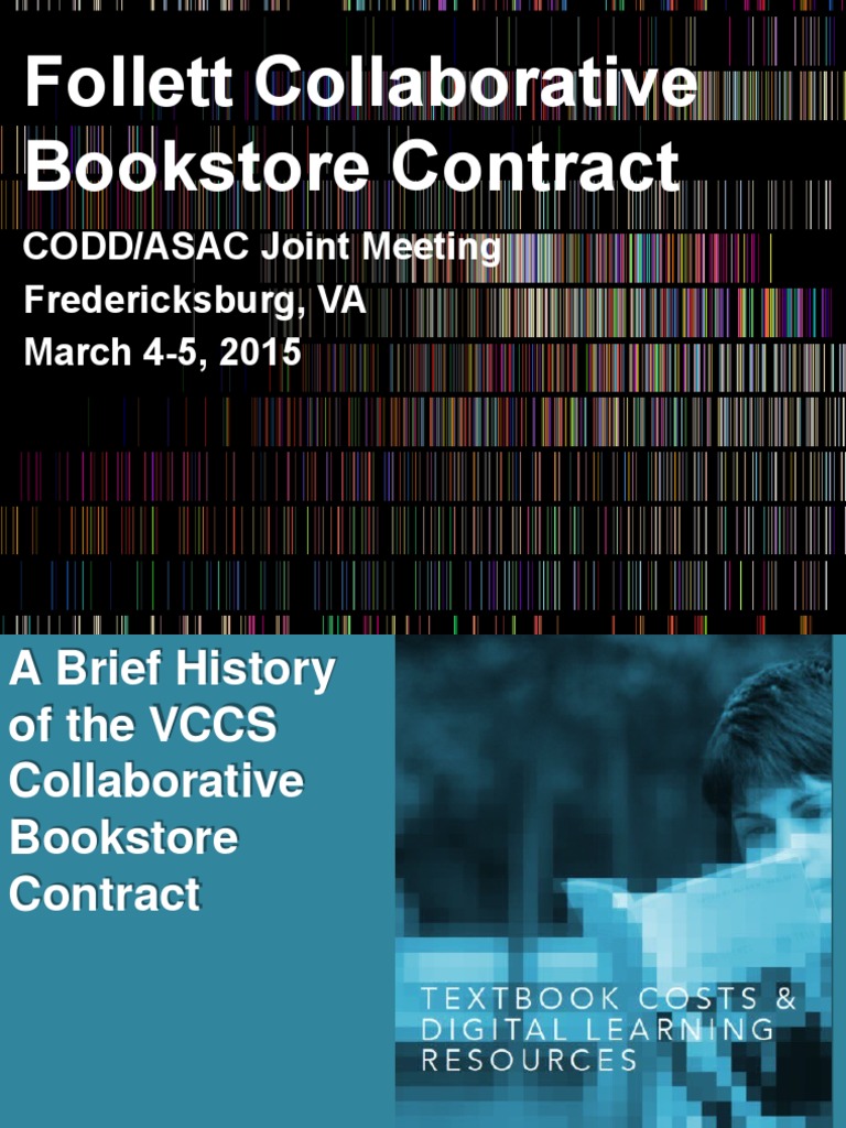 VCCS Follett Collaborative Bookstore Contract | PDF | Textbook | Science