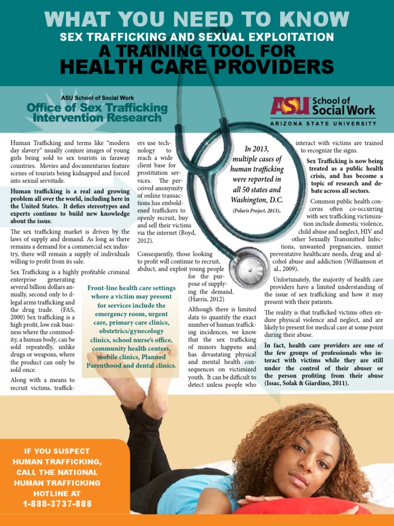 Sex Trafficking Asu Healthcare Brochure Pdf Sex Trafficking Human
