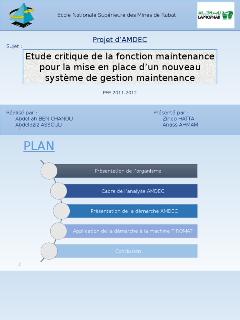 AMDEC Maintenance: Système de Gestion Optimisé | PDF | Transmission ...