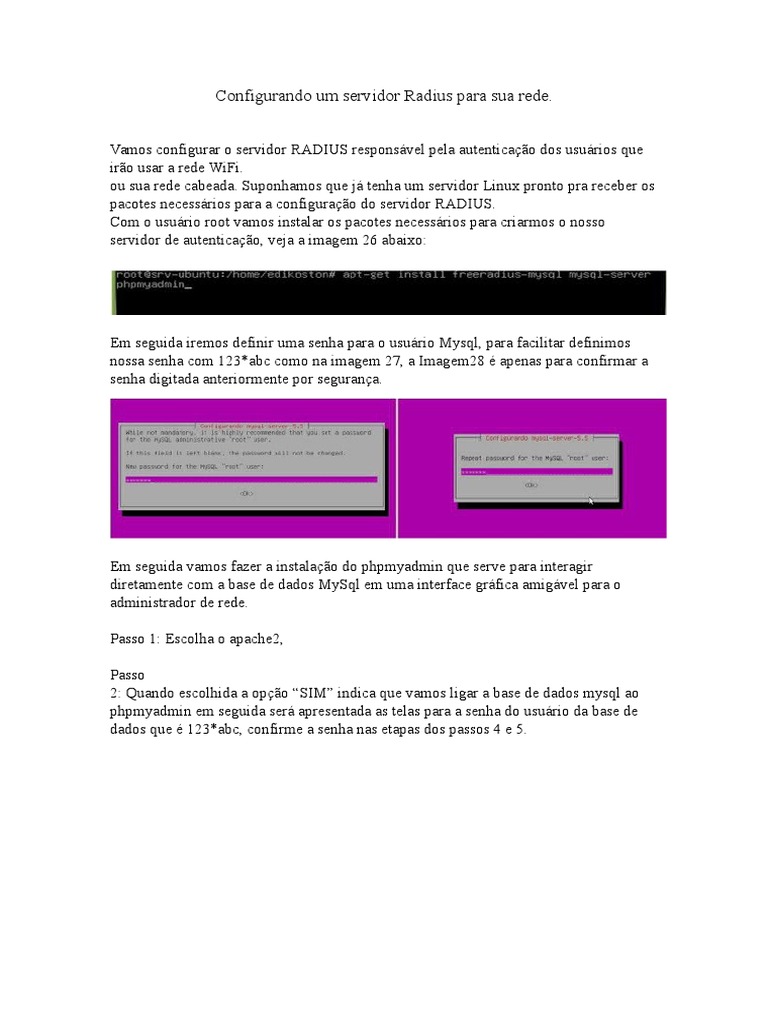 Configurando Um Servidor Radius para Sua Rede | PDF | Raio | Autenticação