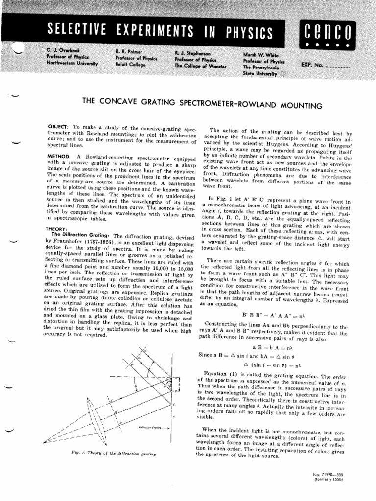 Rowland Circle | PDF | Physics | Optics