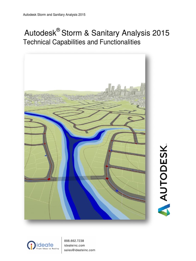 Autodesk Storm Sanitary Analysis 2015 Tech Capabilities | PDF | Storm Drain | Stormwater