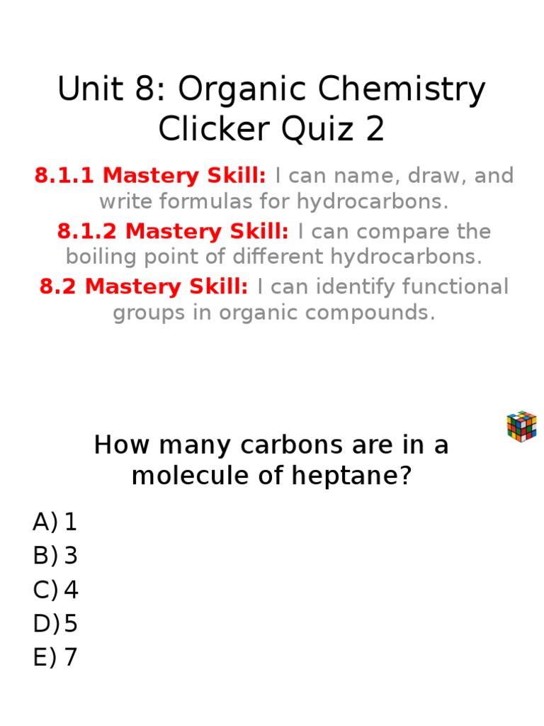 Organic Chemistry Quiz: Hydrocarbons | PDF