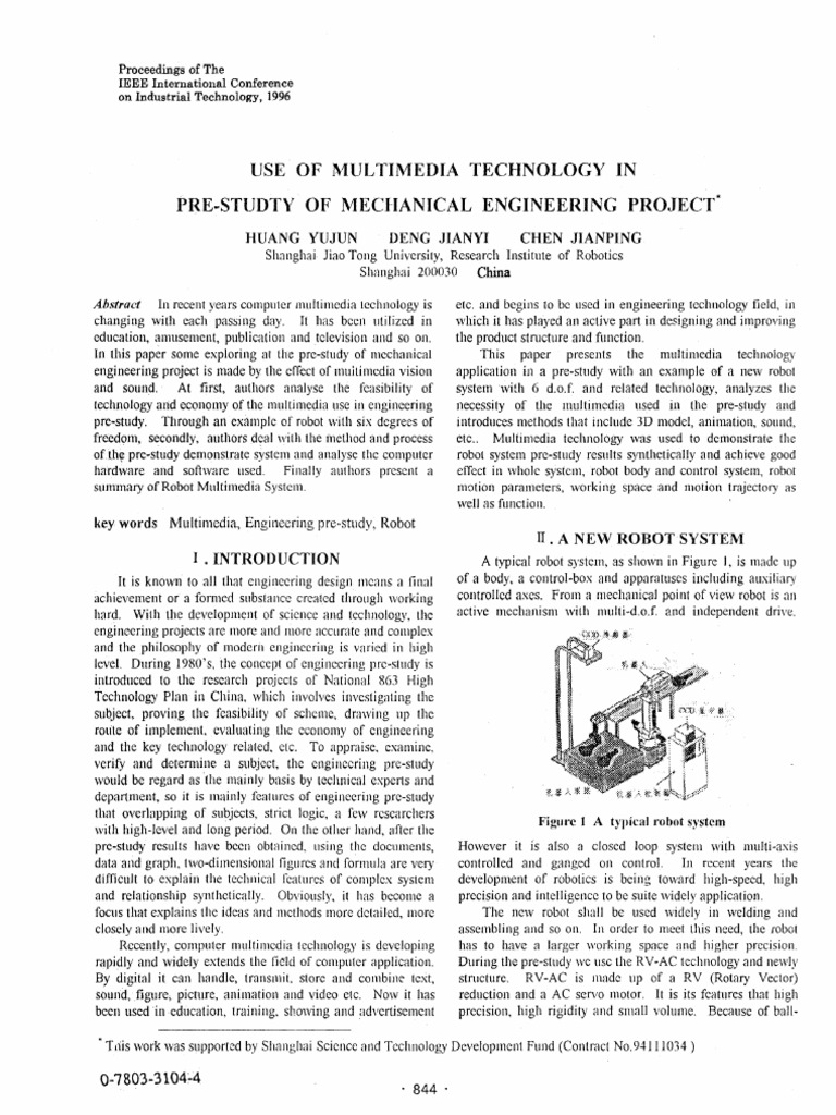 Use of Multimedia Technology | PDF | Robot | Robotics