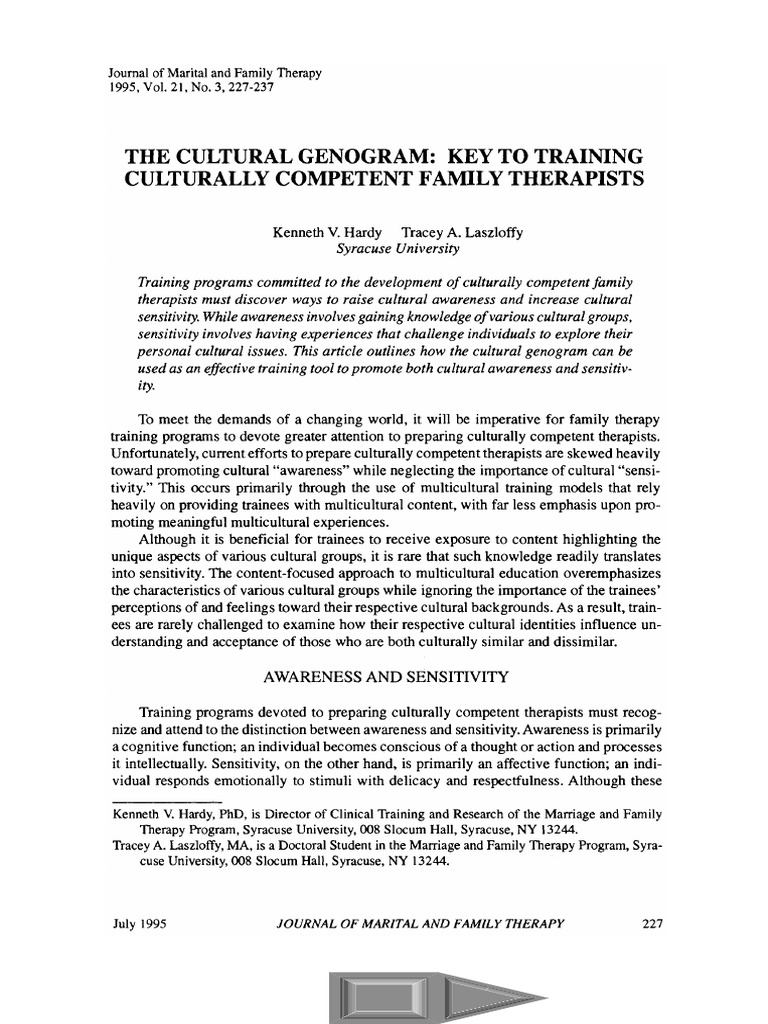 3 Cultural Genogram | PDF | Family Therapy | Psychotherapy