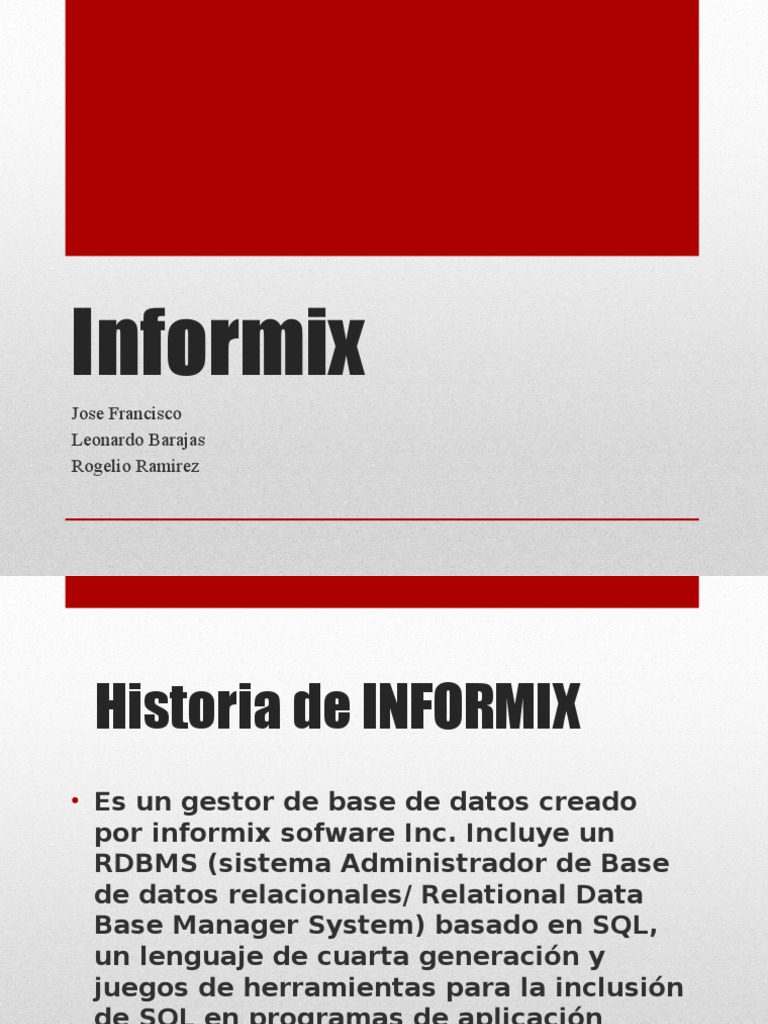 Historia y Características de Informix | PDF | Oracle Corporation | Bases de datos