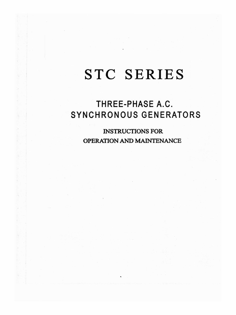 STC Series: Three-Phase Synchronous Generators | PDF | Electrical ...