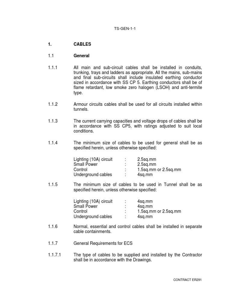 Control Cables Spec | PDF | Cable | Electrical Wiring