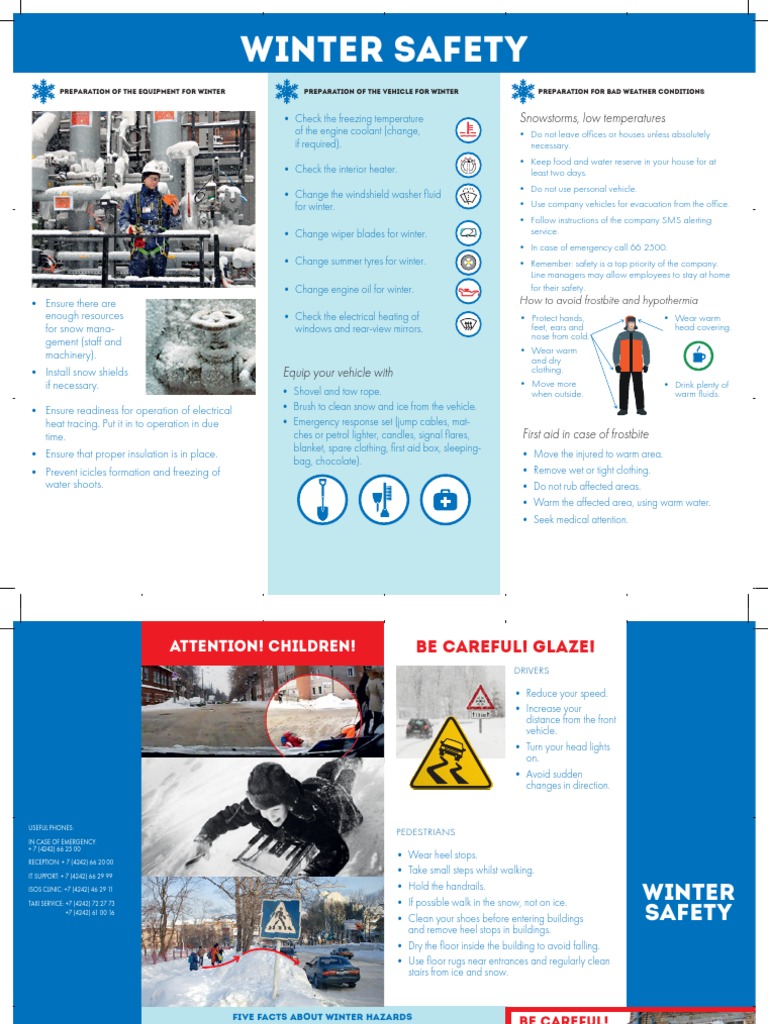 Winter Safety: Snowstorms, Low Temperatures | PDF | Snow | Ice