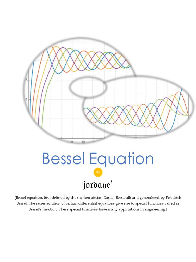 Derivation of the Bessel Function of the First Kind: Solving the Bessel ...