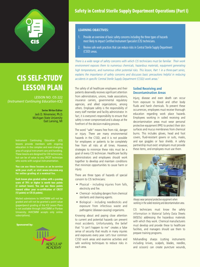 CSSD SAFETY.pdf | Personal Protective Equipment | Sterilization (Microbiology)
