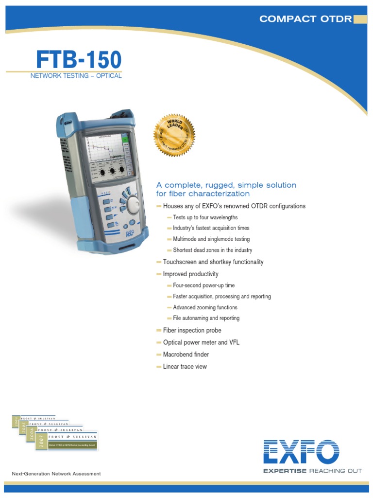 EXFO Spec-Sheet FTB-150 en PDF | PDF | Optical Fiber | Decibel