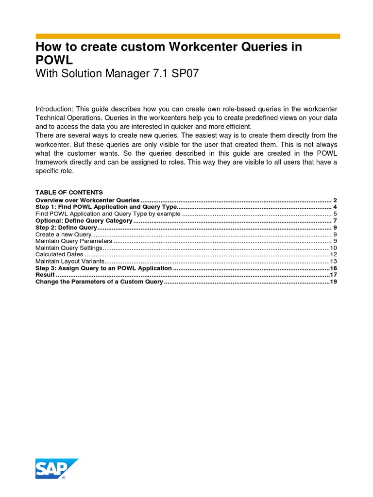 HowTo Create Custom Queries v02 | PDF | Parameter (Computer Programming) | Information Retrieval