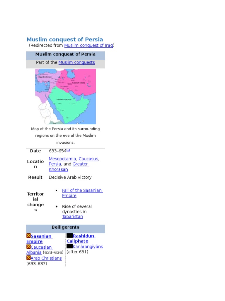 Muslim Conquest of Persia | PDF | Western Asia | Middle East