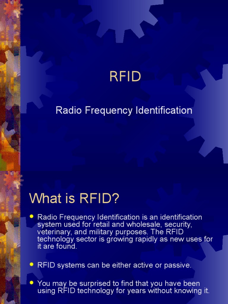 Rfid Radio Frequency Identification What Is Rfid4968 | PDF | Radio ...