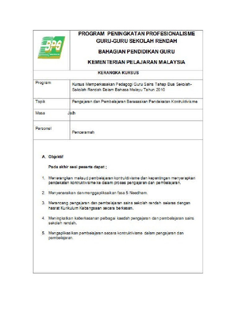 CTH Lesson Plan 5 Fasa Needham | PDF