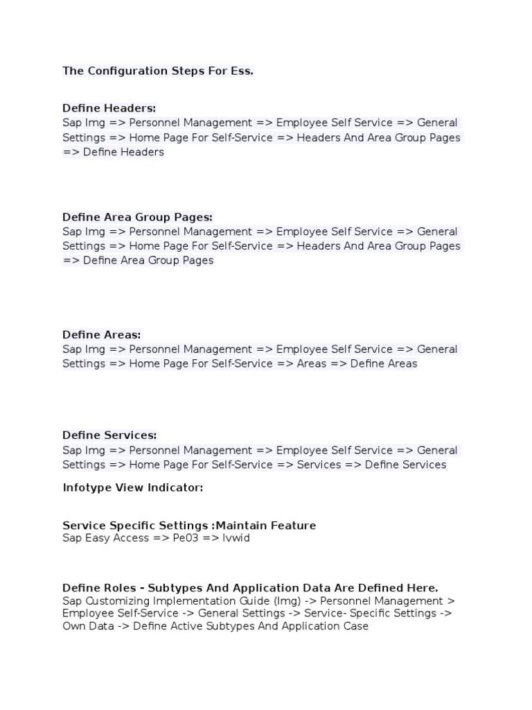 The Configuration Steps For Ess | PDF | Overtime | Real Estate Appraisal