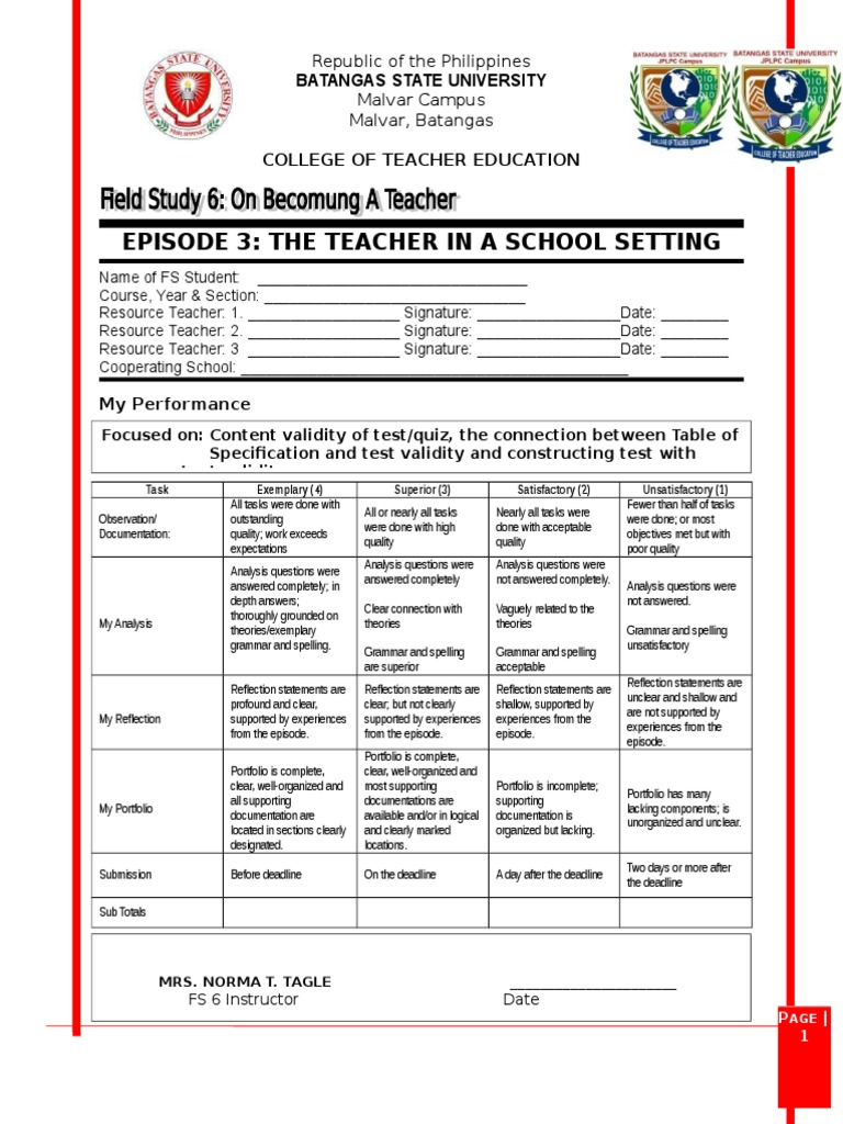 Fs 6 Episode 3 | PDF | Teacher Education | Teachers
