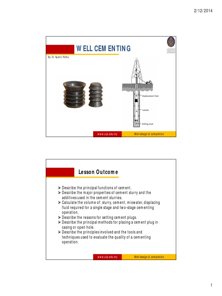 Well Cementing | PDF | Casing (Borehole) | Geotechnical Engineering