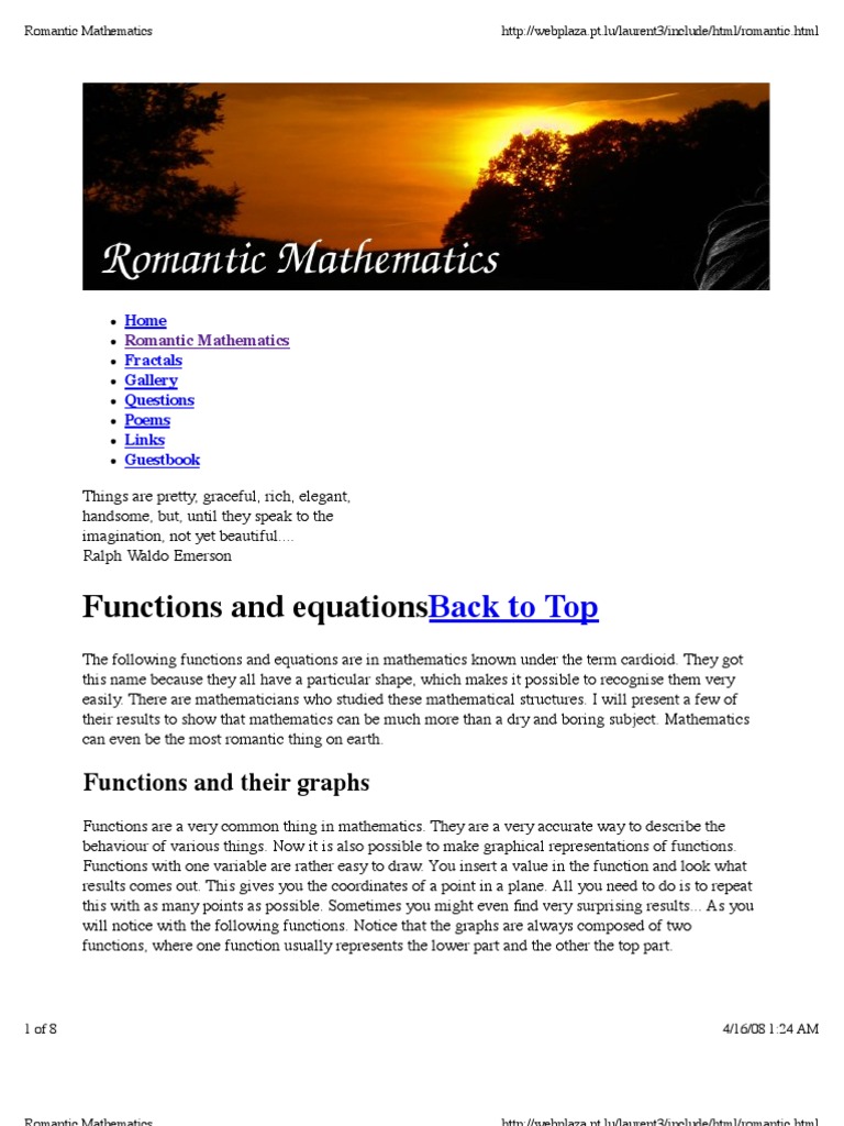 Functions and Equations: Back To Top | PDF | Cartesian Coordinate ...