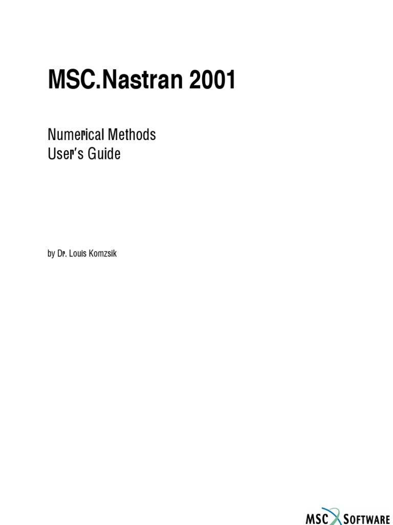 MSC - Nastran Numerical Methods User's Guide PDF | PDF | Matrix ...