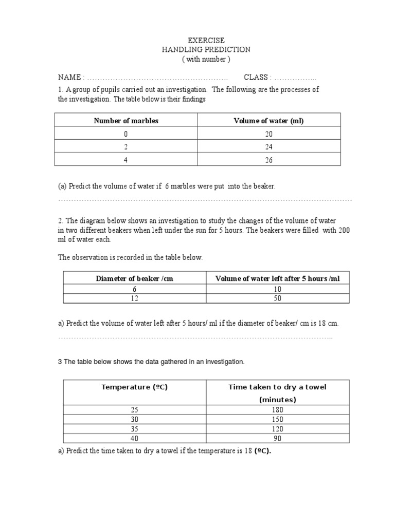 EXERCISE - Handling Prediction | PDF | Nature