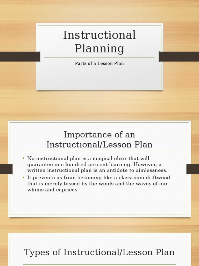 Instructional Planning | Download Free PDF | Lesson Plan | Homework