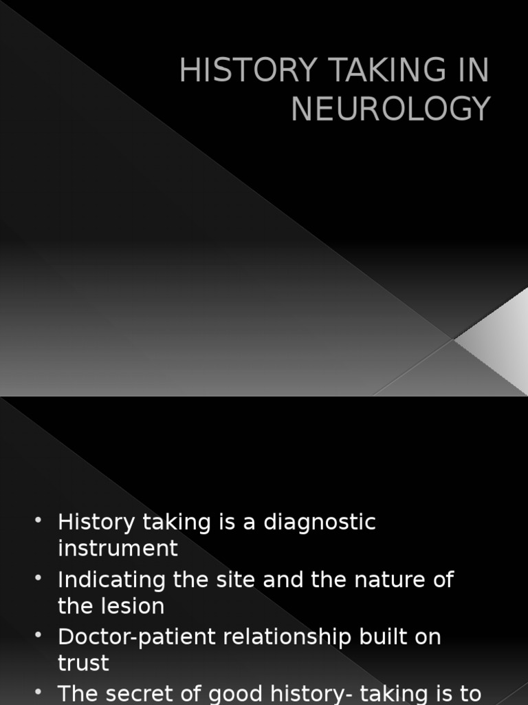 History Taking in Neurology | PDF