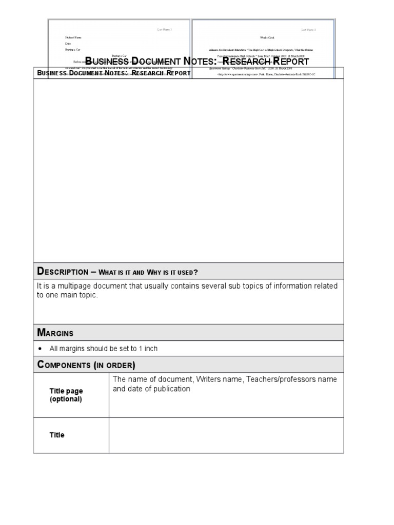 Research Report Graphic Organizer2 | PDF | Note (Typography) | Citation