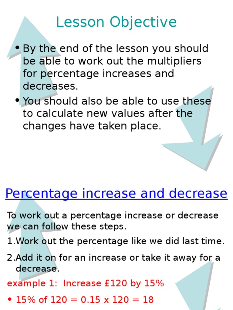 Increase Decrease Lesson 2 Mar | PDF
