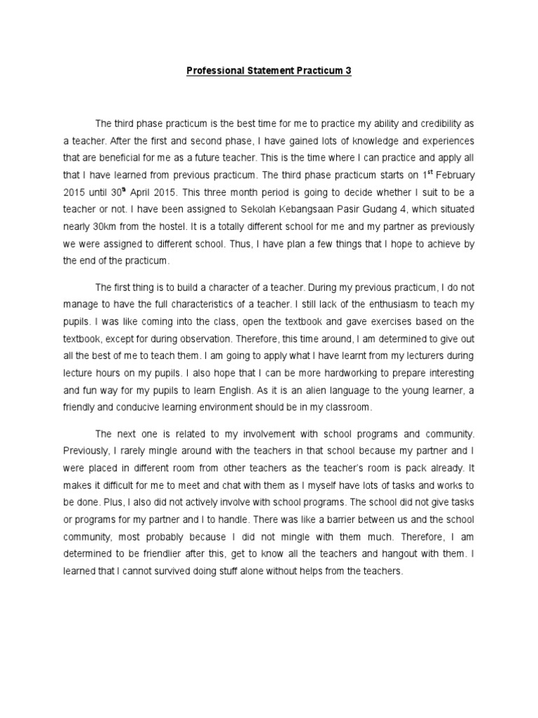 Professional Statement Practicum | PDF | English Language | Semiotics