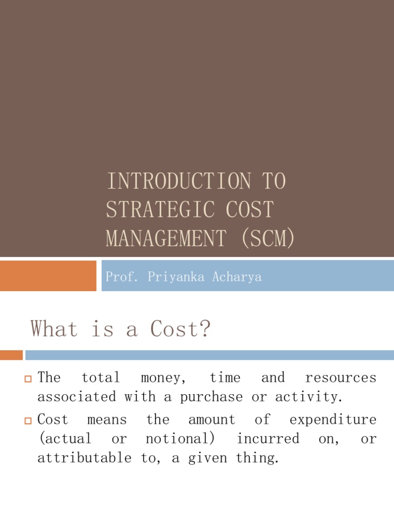 Introduction To Strategic Cost Management | PDF | Strategic Management ...