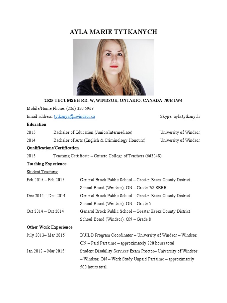 Resume-Ayla Modified | PDF