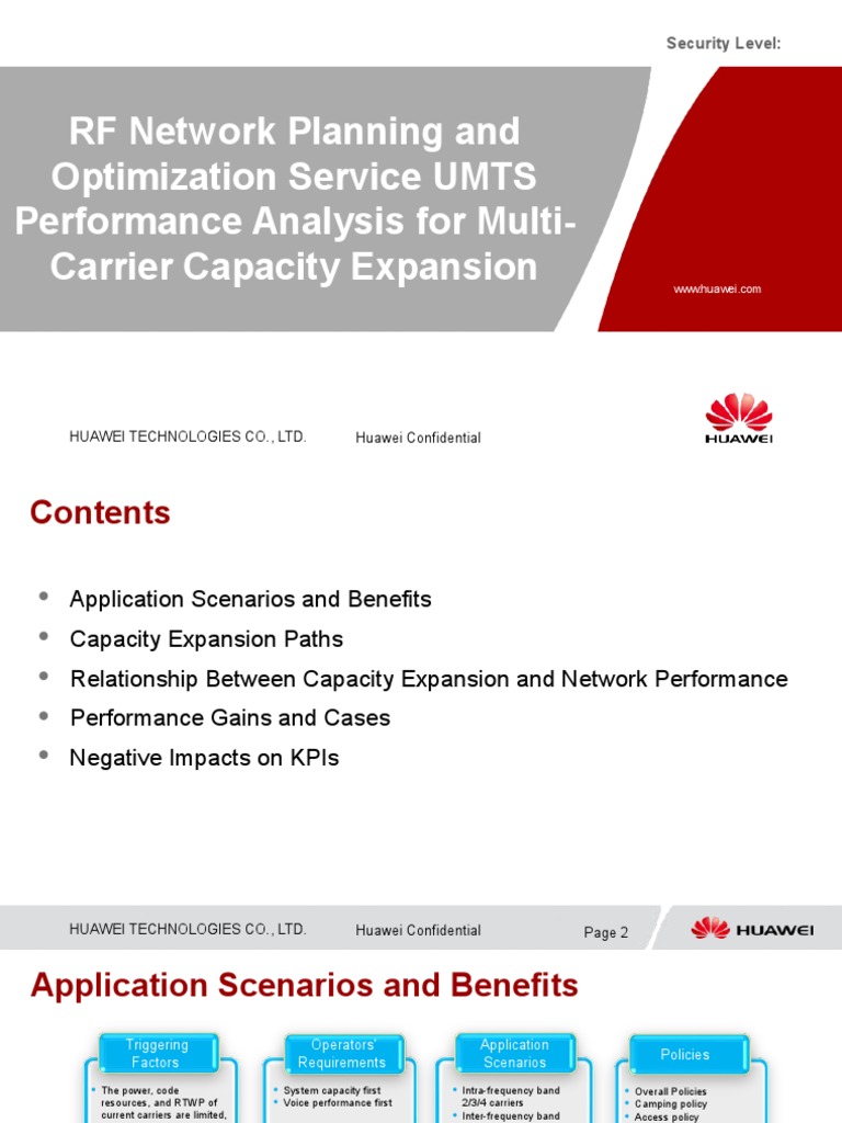 RF Network Planning and Optimization Service UMTS Performance Analysis For Multi-Carrier ...