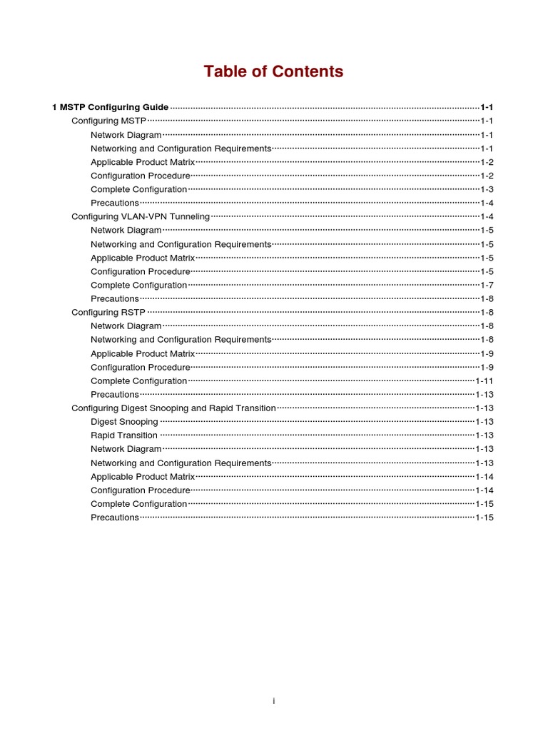 14-MSTP Configuration Guide 4 | PDF | Network Switch | Networking Standards