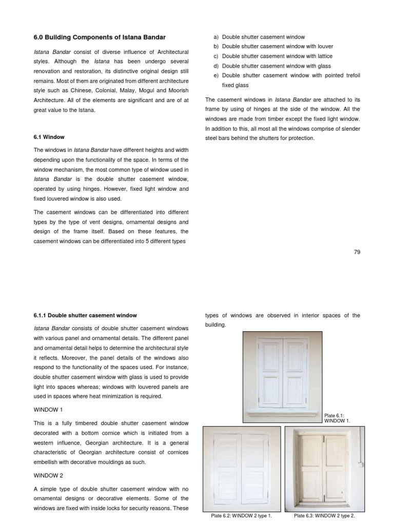 Architectural Styles of Istana Bandar | PDF | Window | Column