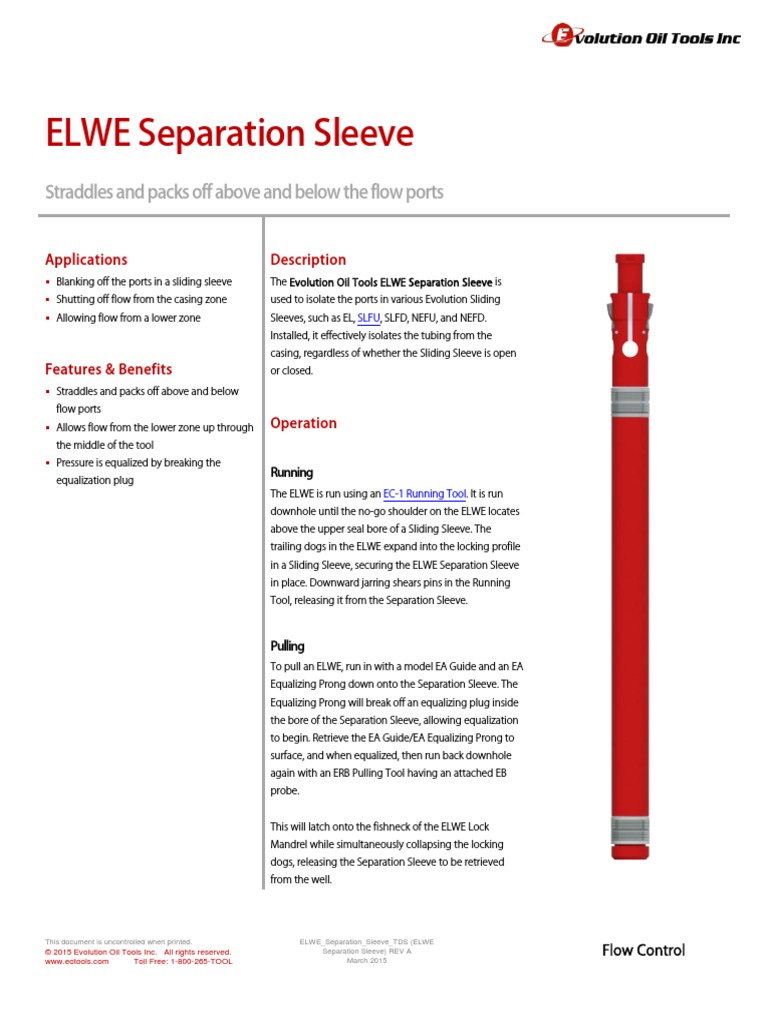 ELWE Separation Sleeve Technical Datasheet | Nature