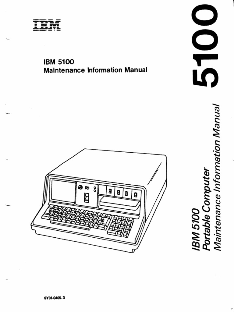 Ibm 5100 Manual | PDF