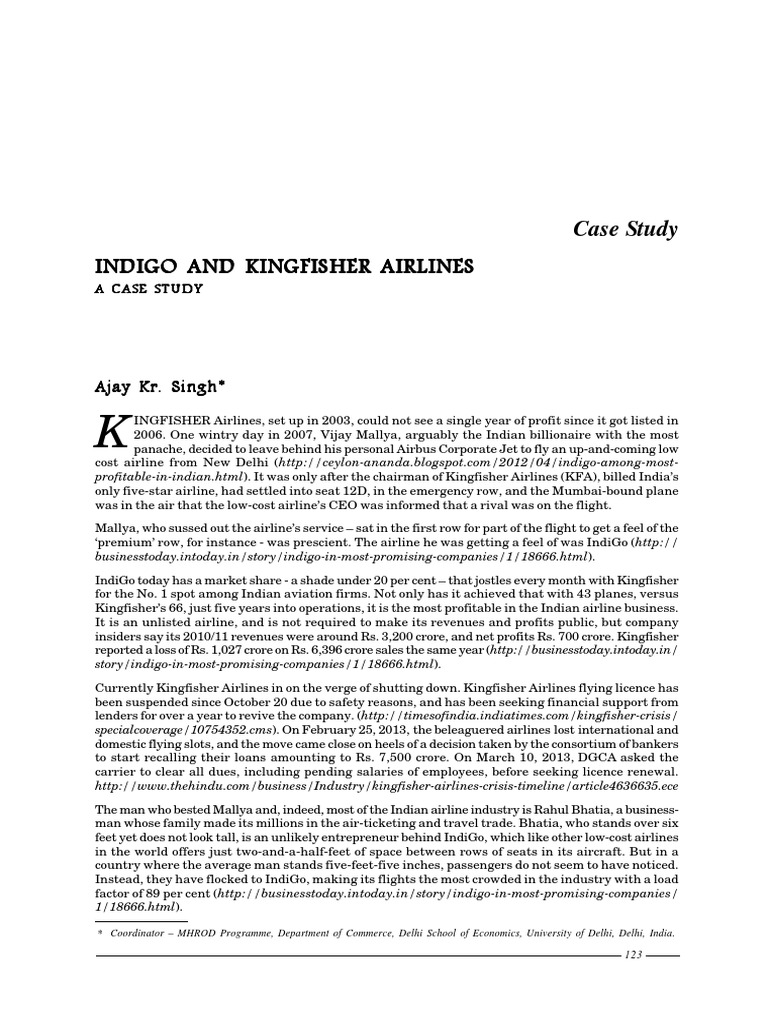 Indigo Case Study PDF | PDF | Low Cost Carrier | Airlines