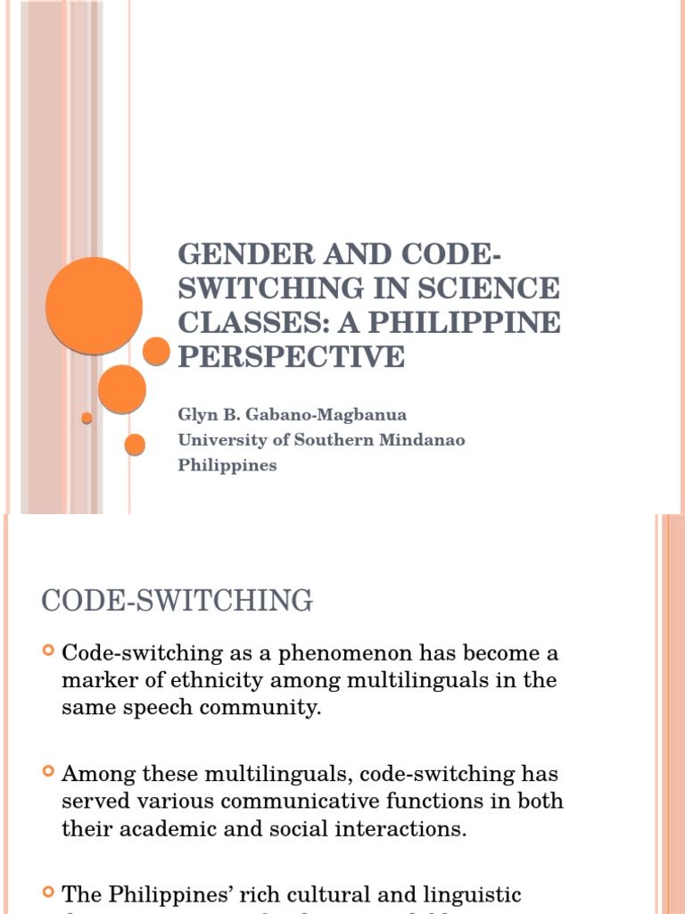 Gender and Code-Switching in Science Classes | PDF | Multilingualism ...