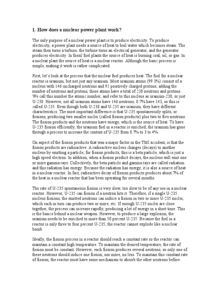 How Nuclear Power Works | PDF | Nuclear Fission | Nuclear Reactor