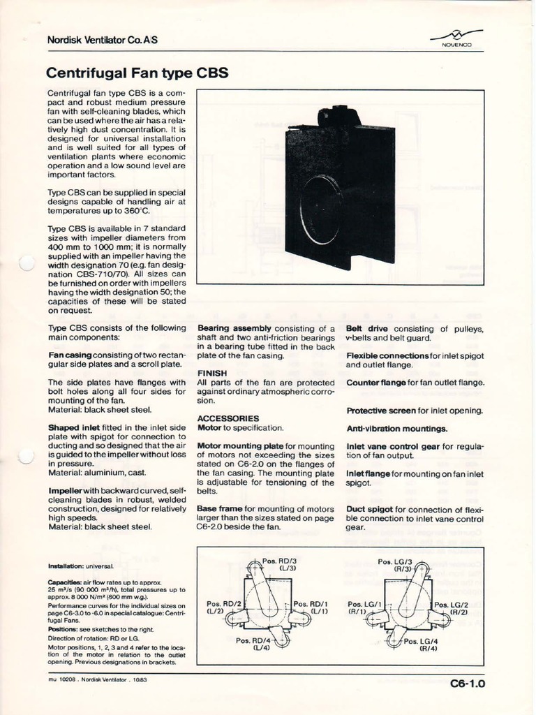 Novenco CBS Fans | PDF