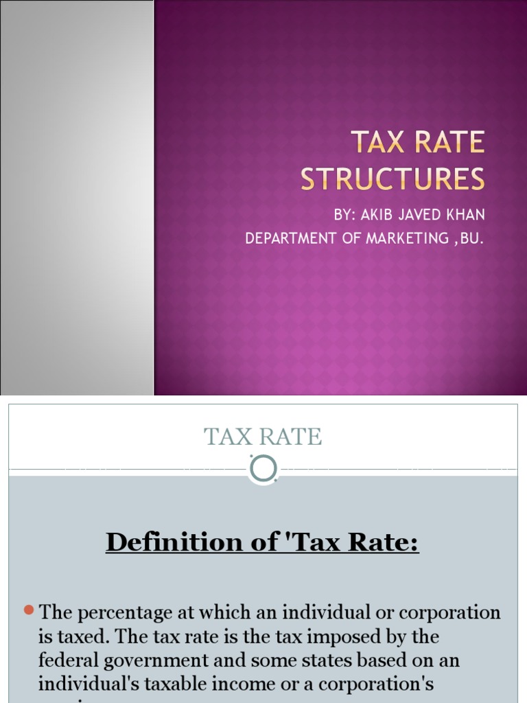 Understanding Tax Rates: Types Explained | PDF