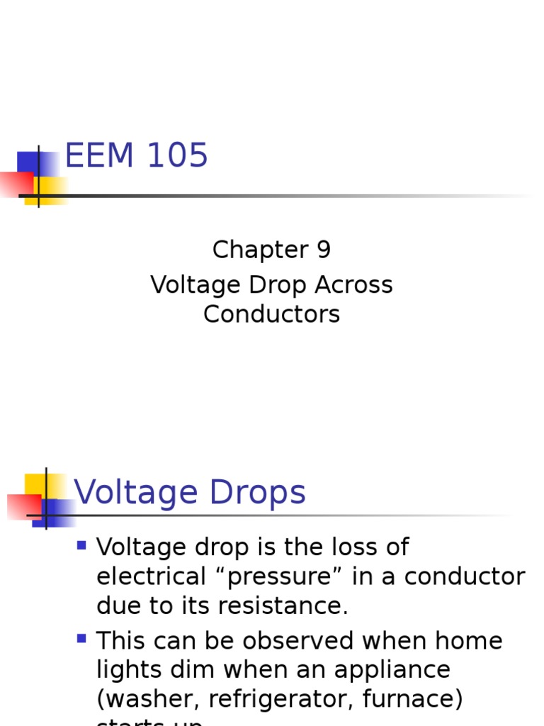 Voltage Drop Across Conductors | PDF | Voltage | Electrical Resistance ...