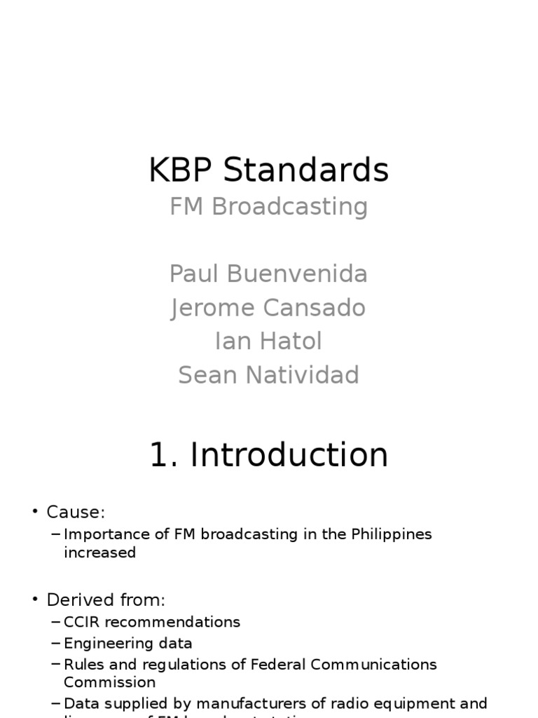 FM Broadcast Standards | PDF | Frequency Modulation | Radio