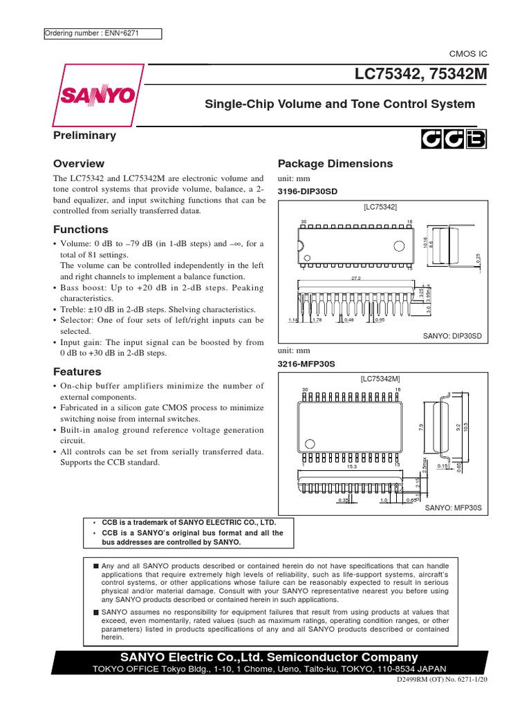 LC 75342 | PDF | Electronic Circuits | Signal Processing
