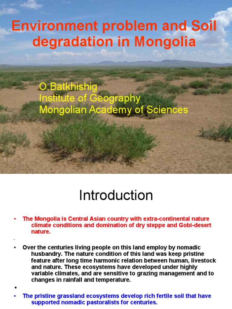 Environemnt Soil Erosion in Mongolia | Environmental Degradation | Soil