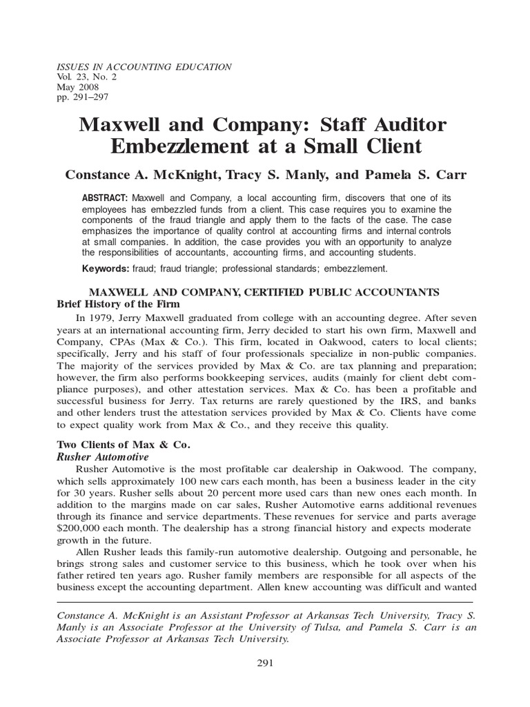 Max Handout | PDF | Homework | Accounting