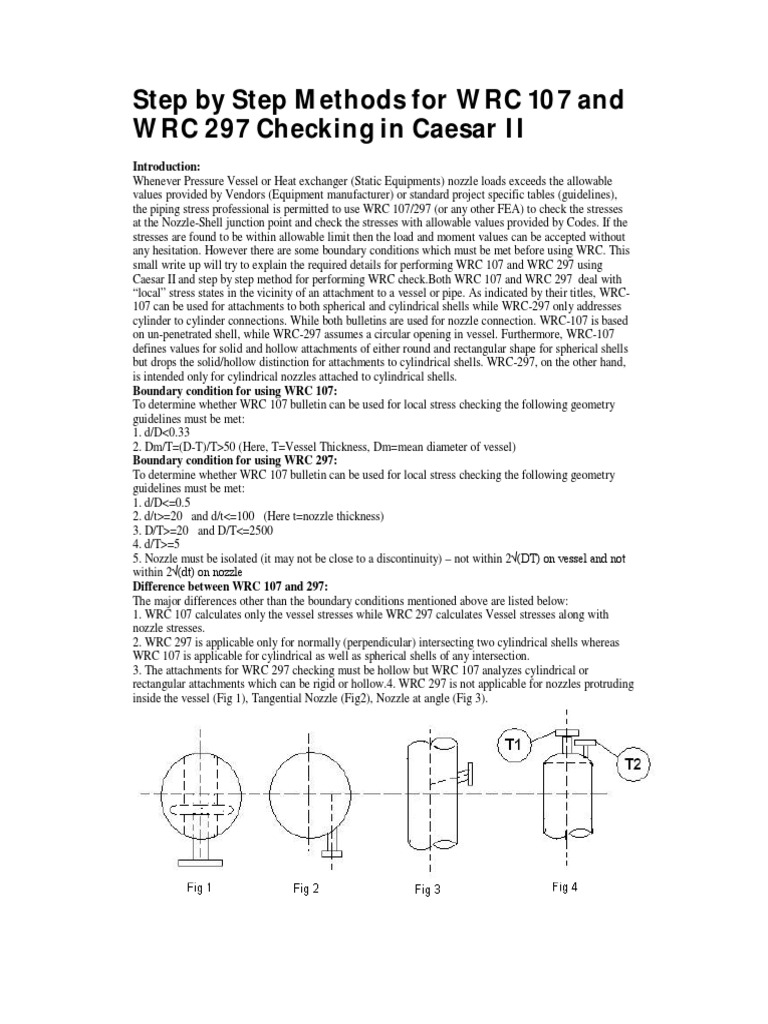 Step-by-step guide to WRC 107 and 297 nozzle stress checks in Caesar II ...