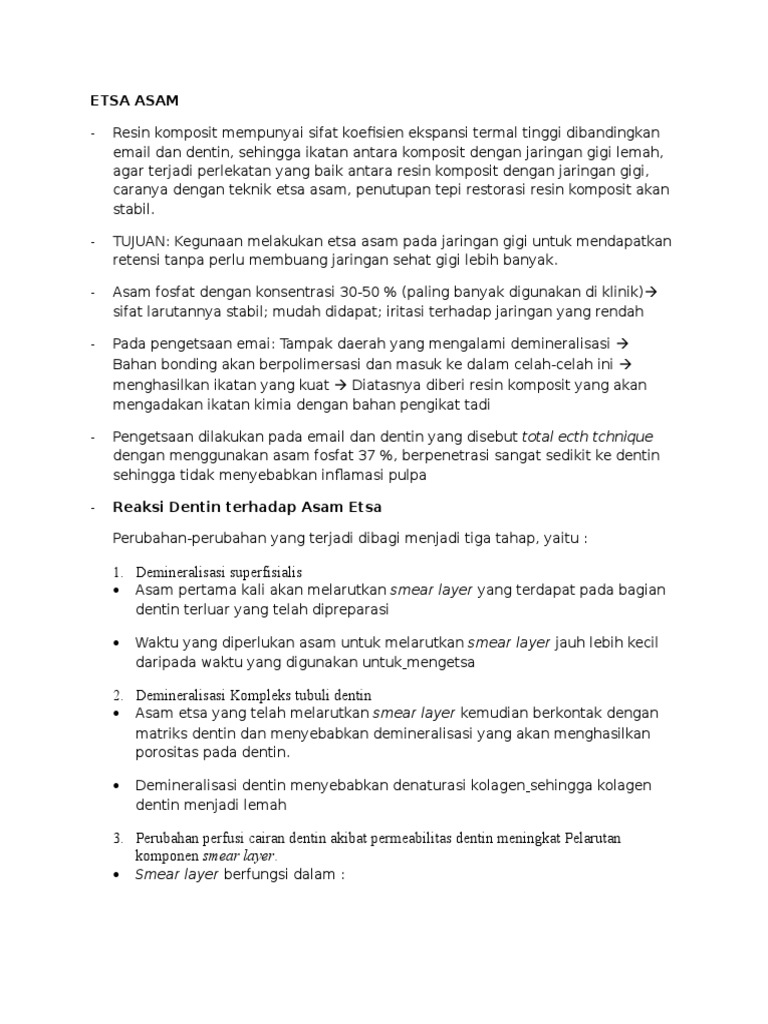 Etsa Bonding Komposit | PDF